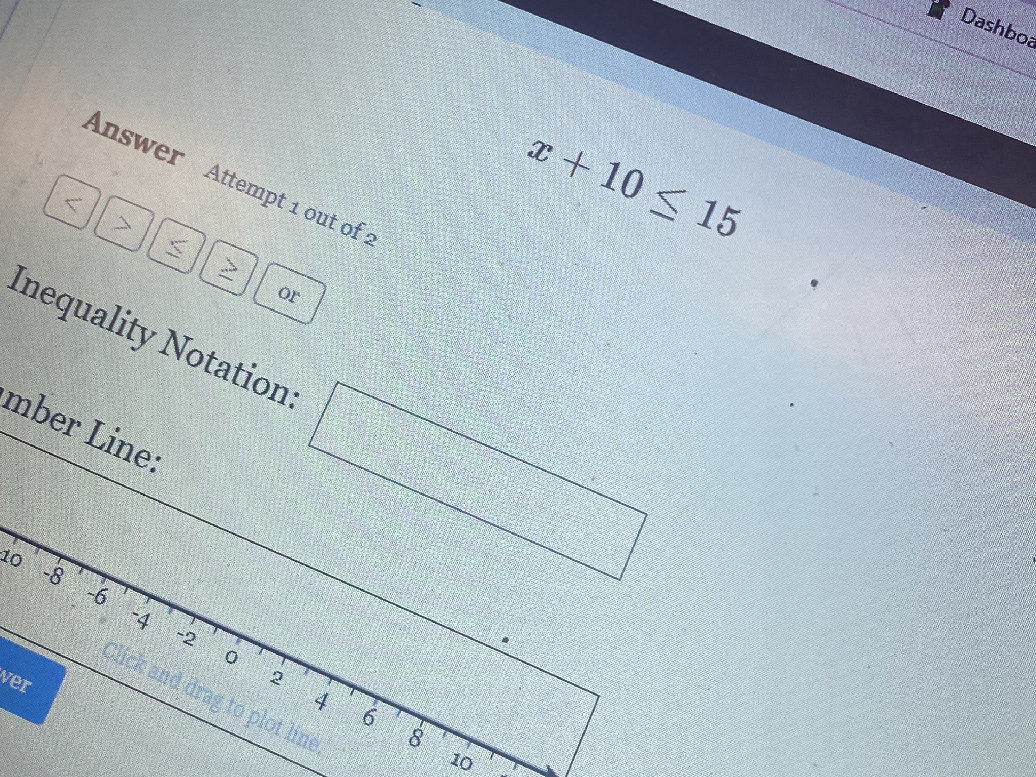 Solve the inequality and provide the | StudyX