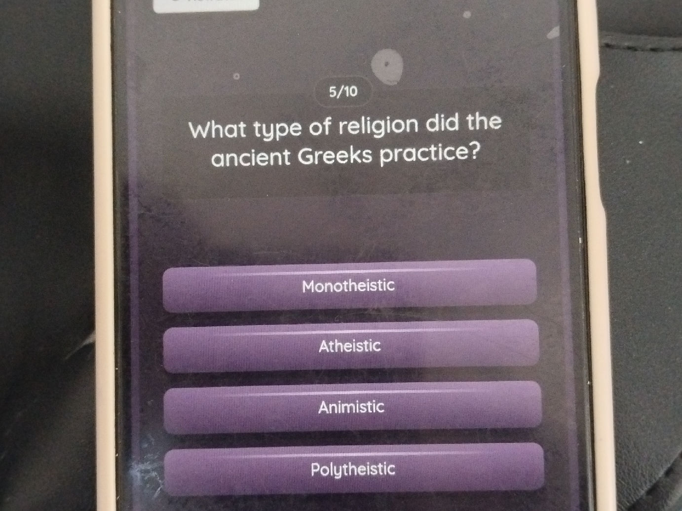 What type of religion did the ancient Greeks | StudyX
