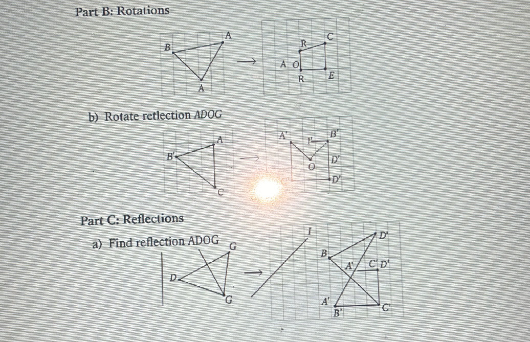 Part B: Rotations [Diagram showing a | StudyX