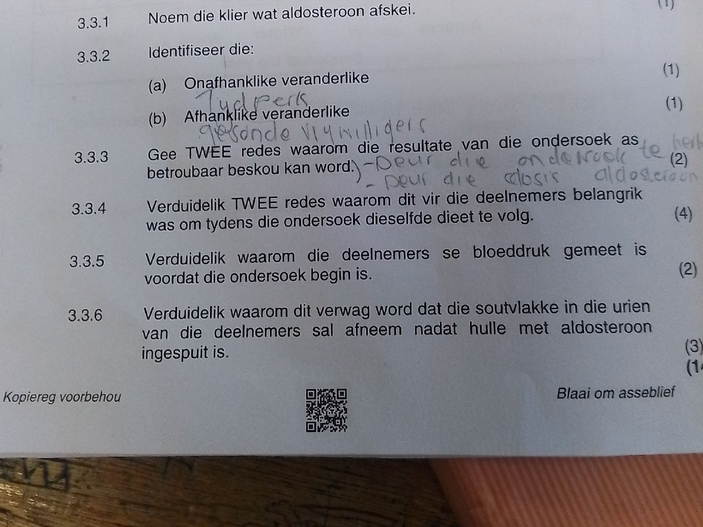 3.3.4 Verduidelik TWEE redes waarom dit vir | StudyX