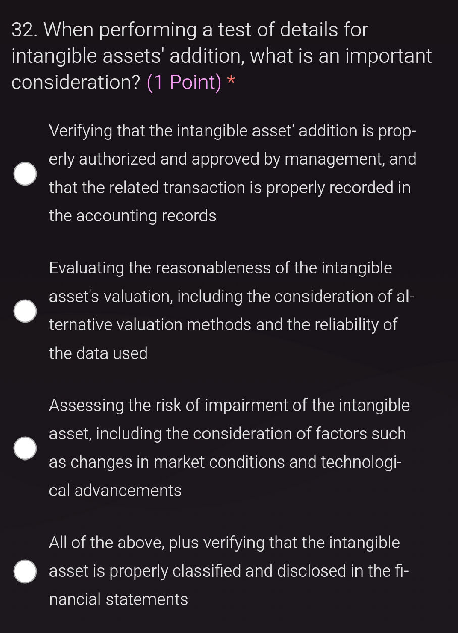 32. When performing a test of details for | StudyX