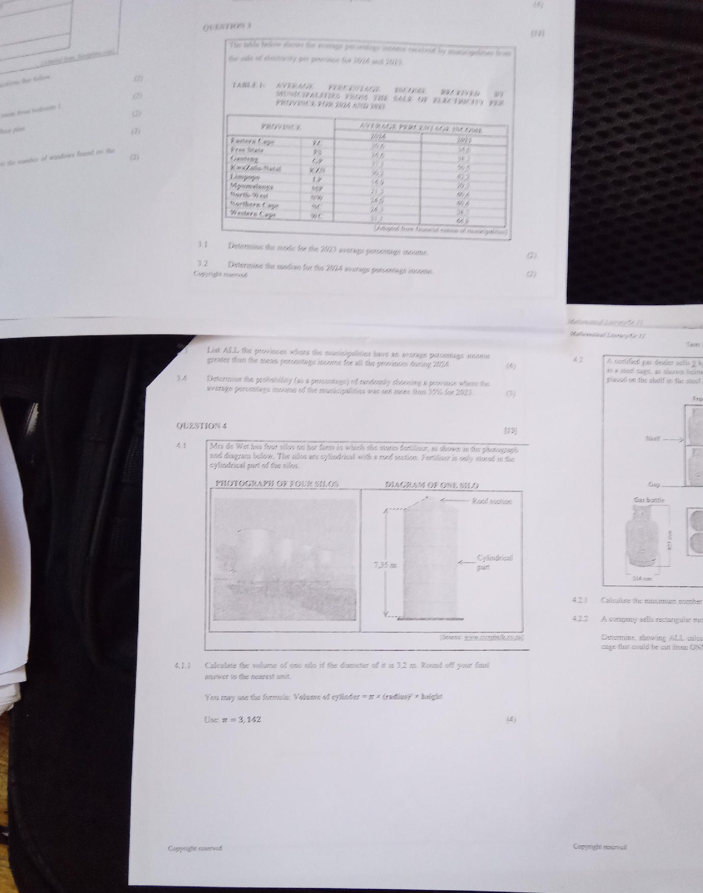 QUESTION 3 The table below shows the | StudyX