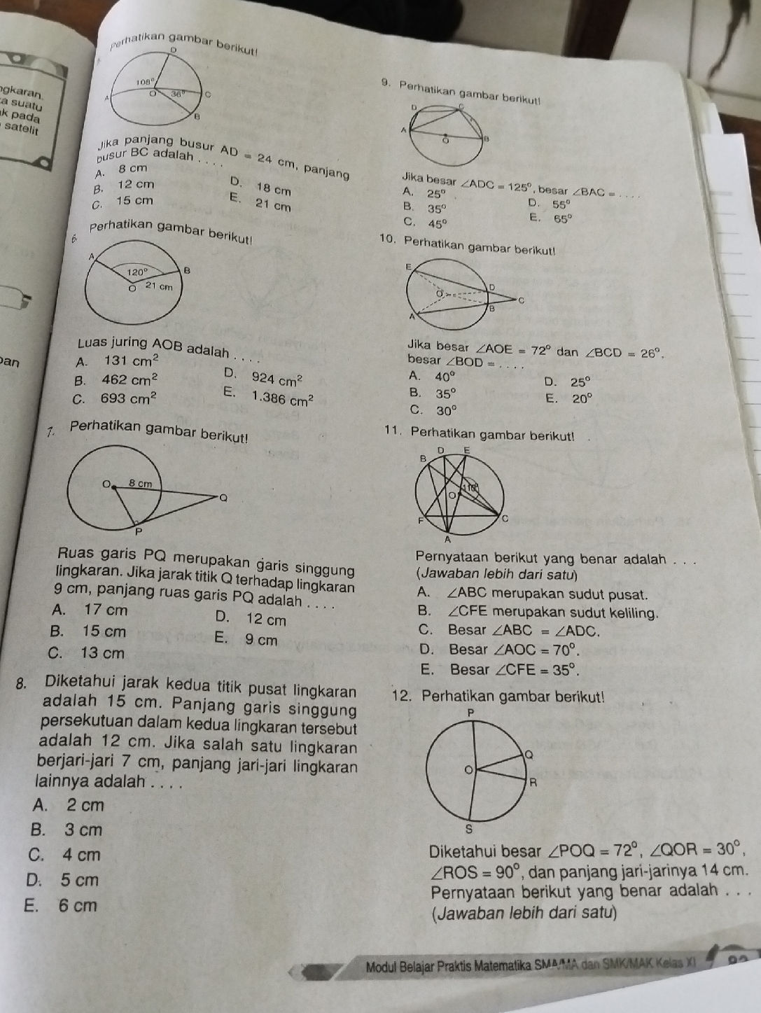 Perhatikan gambar berikut! [Diagram showing | StudyX