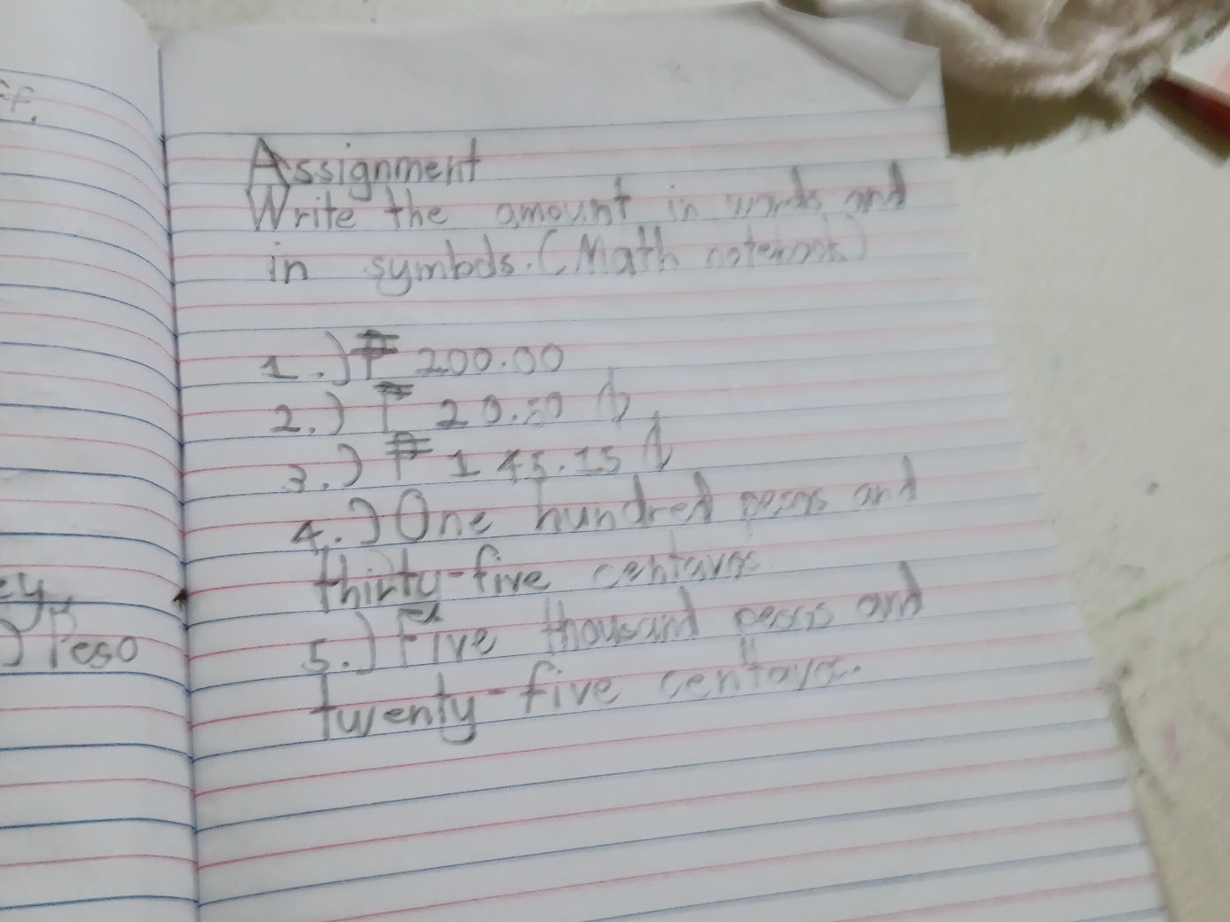 Write the amount in words and in symbols. | StudyX