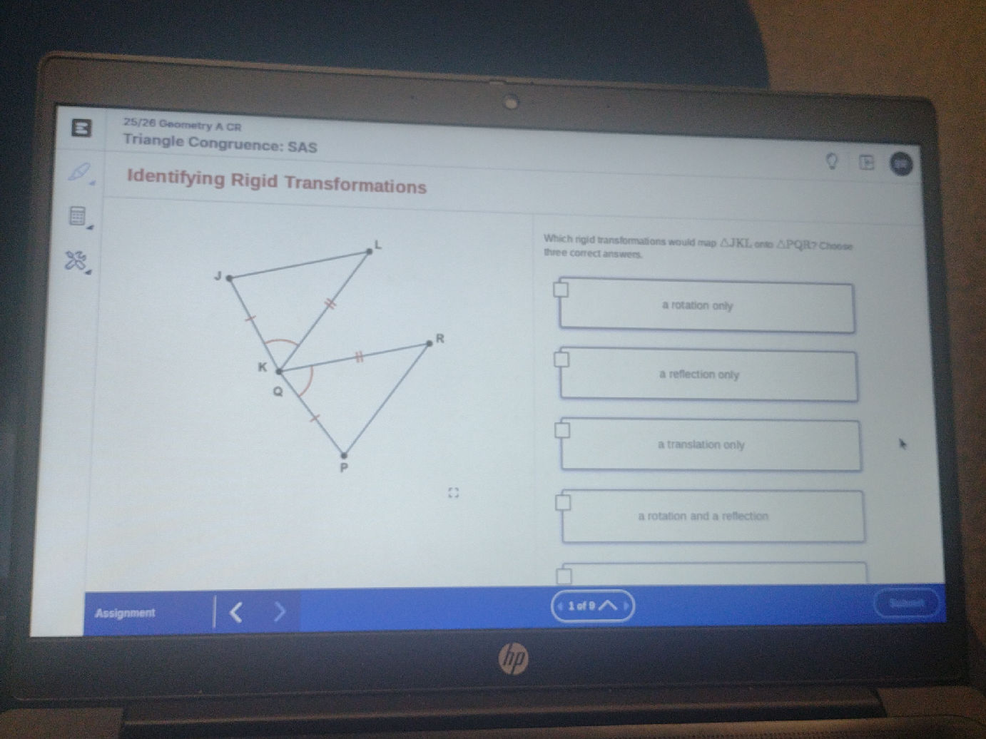Which rigid transformations would map $ | StudyX