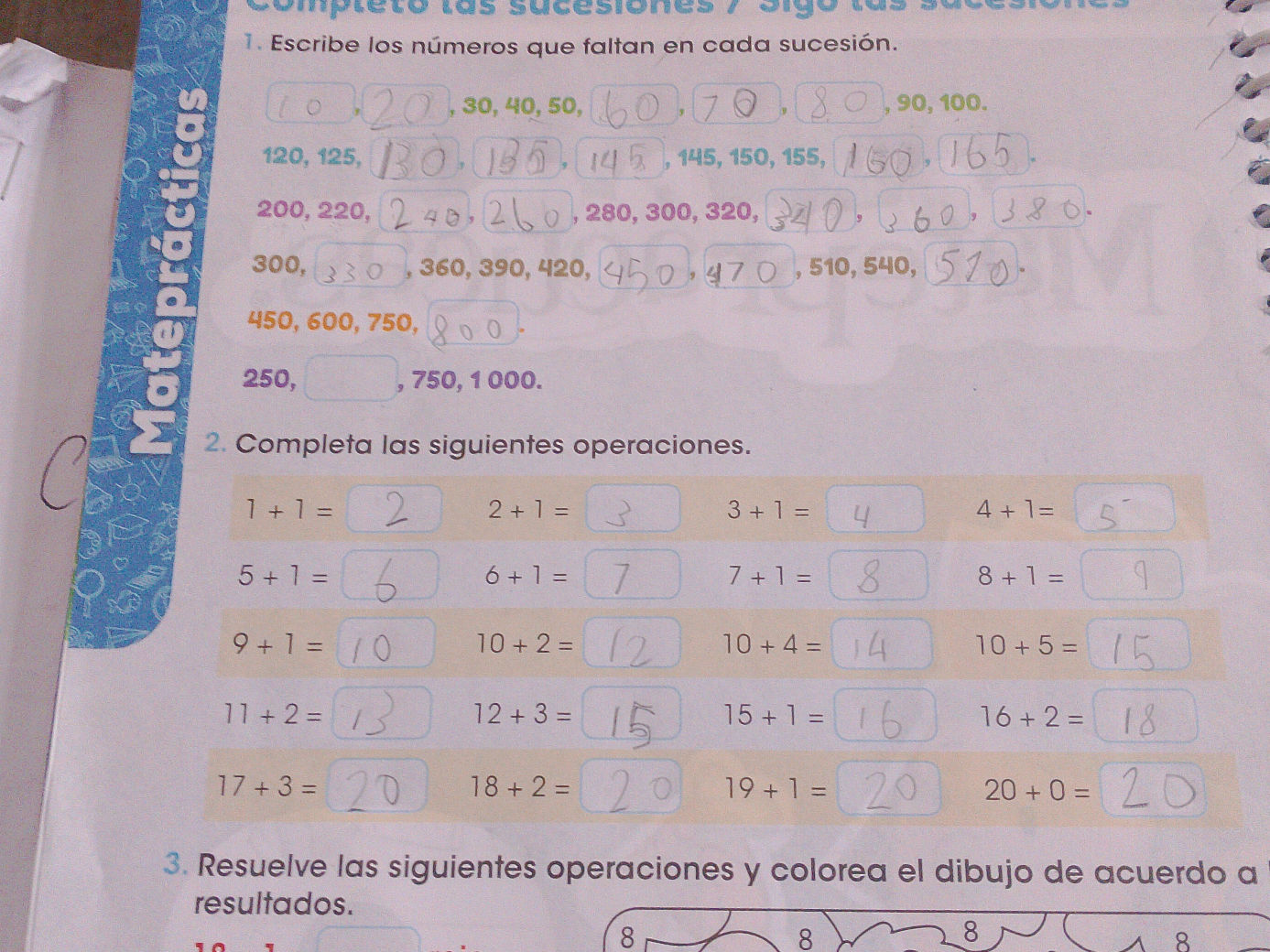 Escribe los números que faltan en cada | StudyX