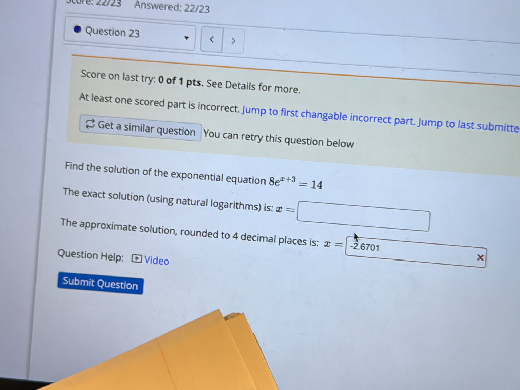 Find the solution of the exponential | StudyX