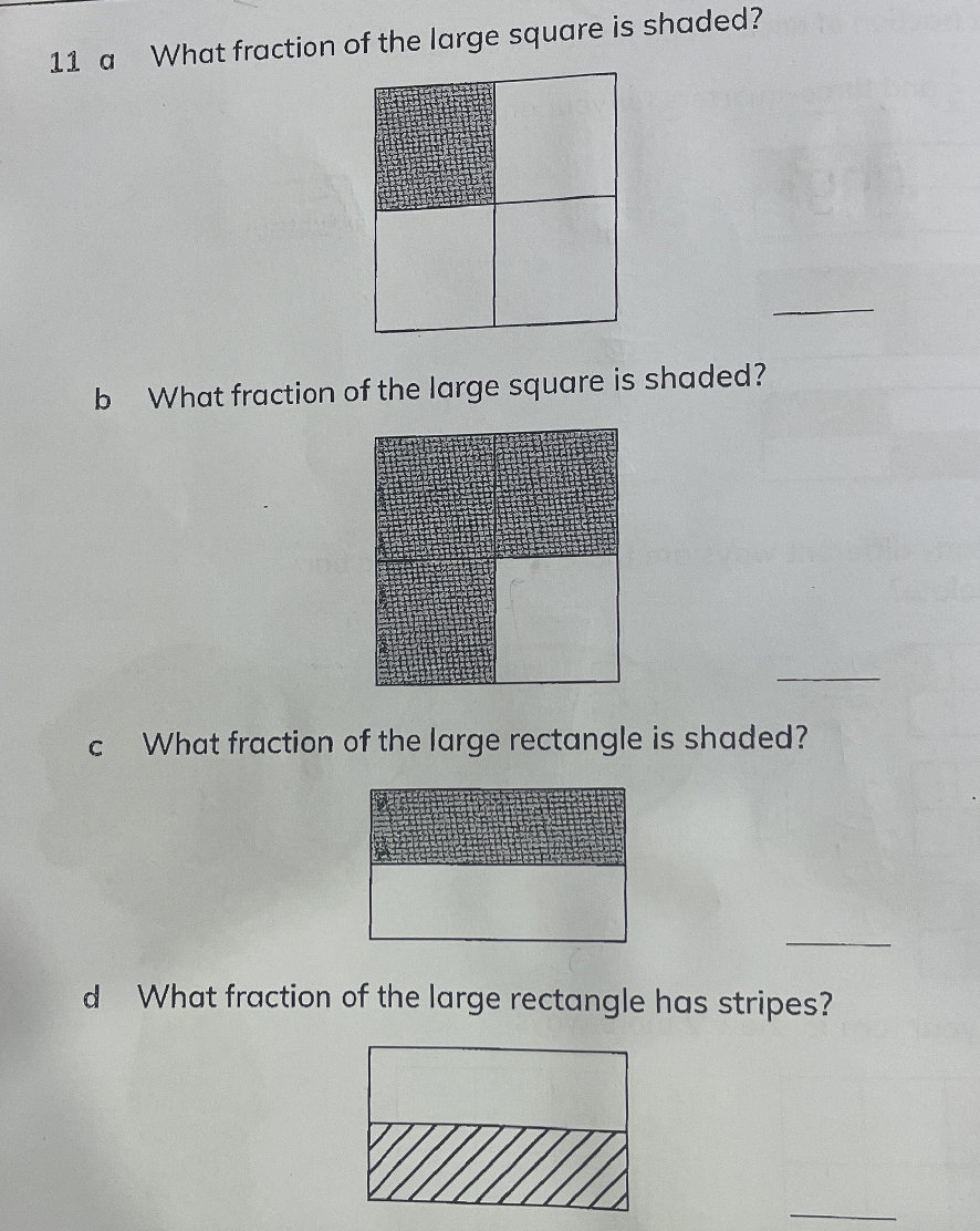 a What fraction of the large square is | StudyX