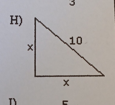 H) Find the value of $x$ in the right | StudyX