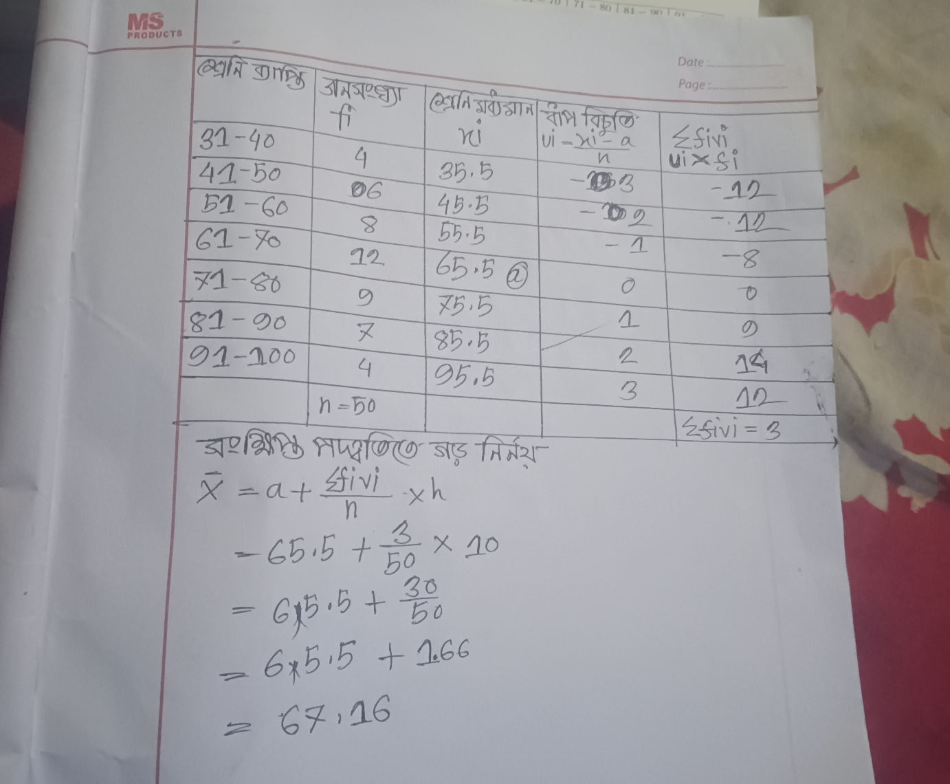 The image contains a frequency distribution | StudyX