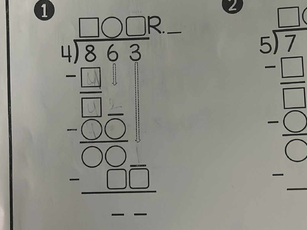 Complete the long division problem shown | StudyX