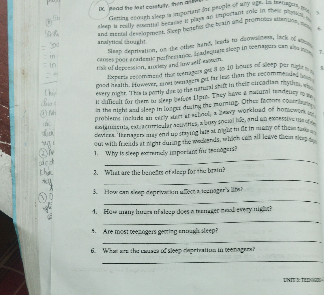 IX. Read the text carefully, then answer. | StudyX
