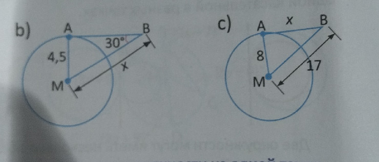 b) [Diagram showing a circle with center M. | StudyX