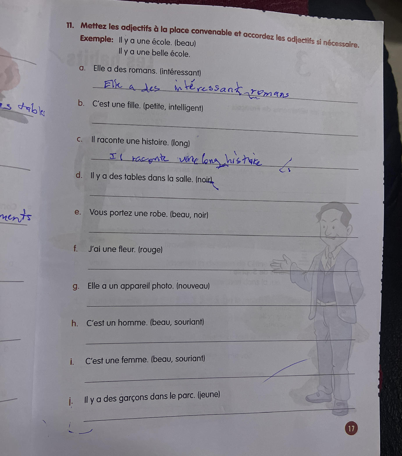 11. Mettez les adjectifs à la place | StudyX