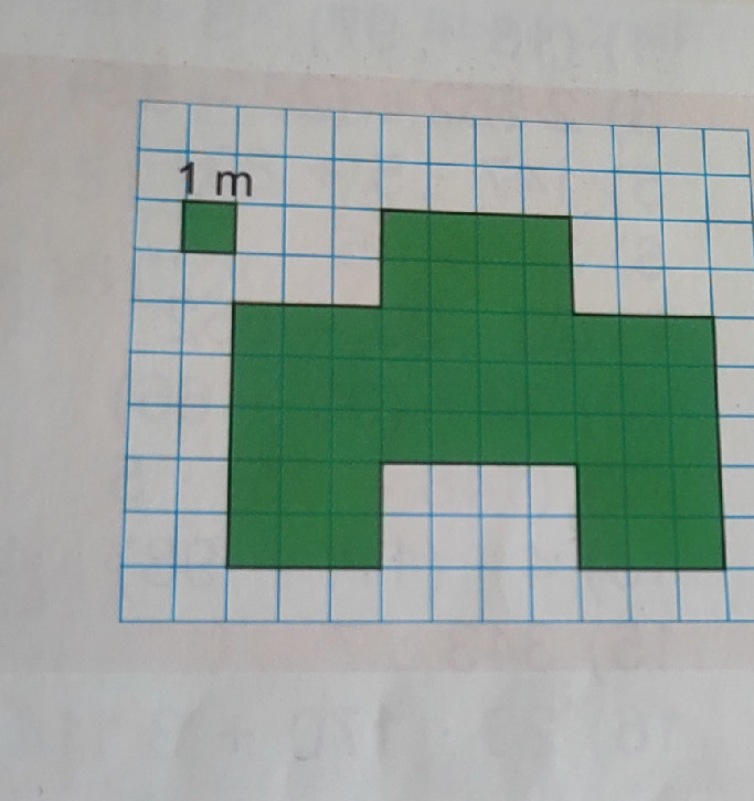 The image shows a shape drawn on a grid | StudyX