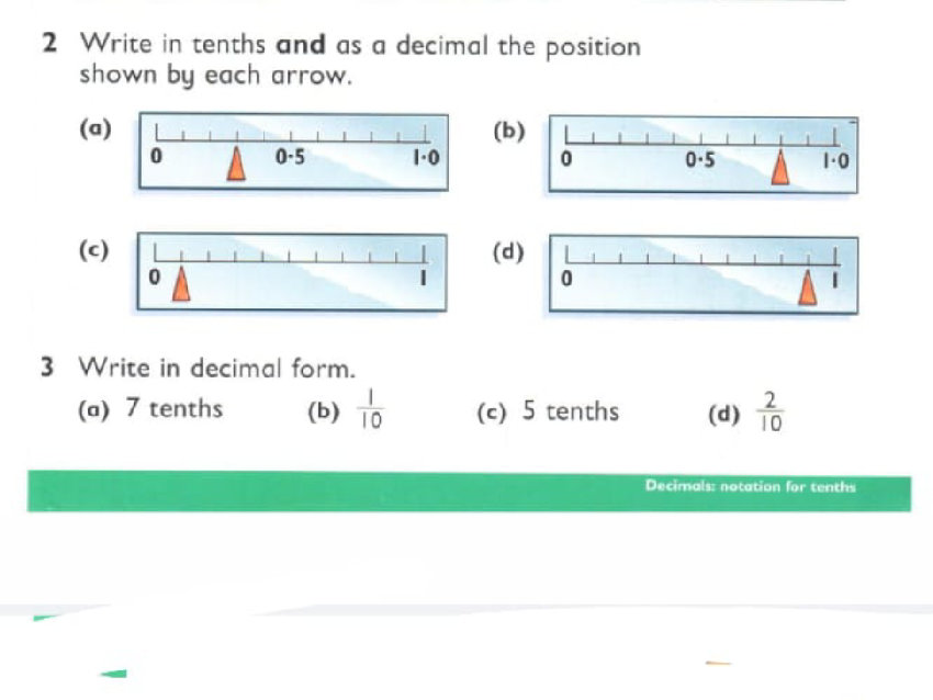 2 Write in tenths and as a decimal the | StudyX