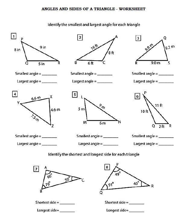 Identify the smallest and largest angle for | StudyX