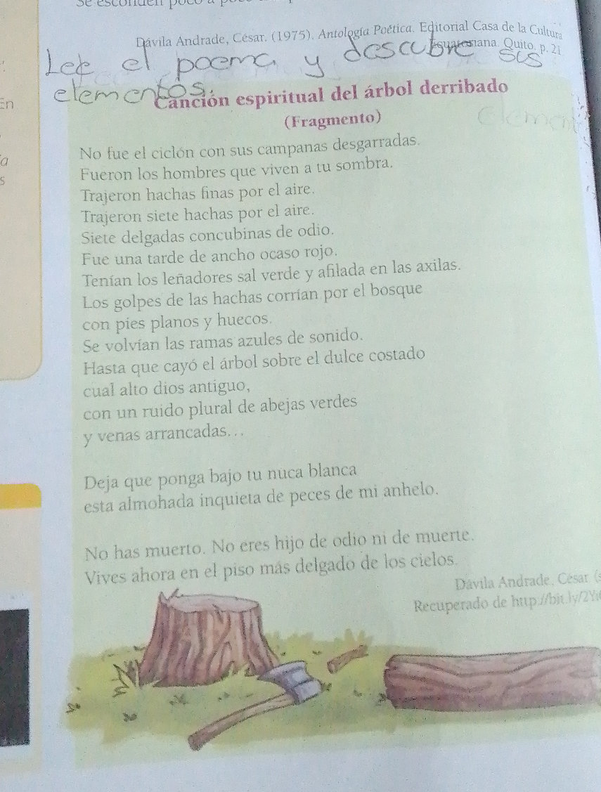 Lee El Poema Y Descubre Sus Elementos Studyx
