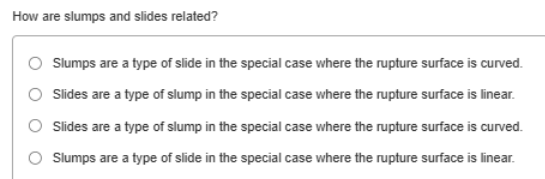 How are slumps and slides related? Slumps | StudyX