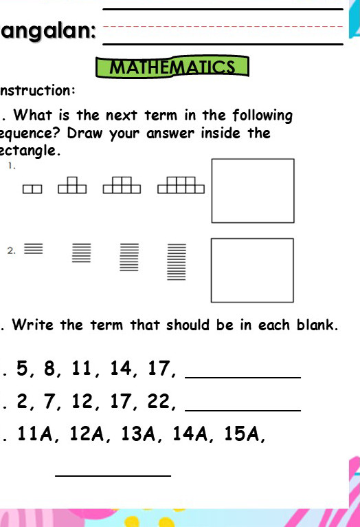 Instruction: What is the next term in the | StudyX