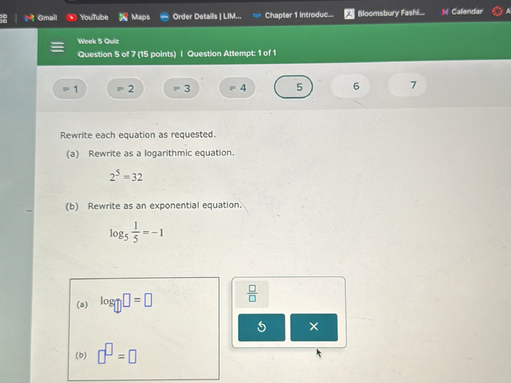 Rewrite each equation as requested. (a) | StudyX