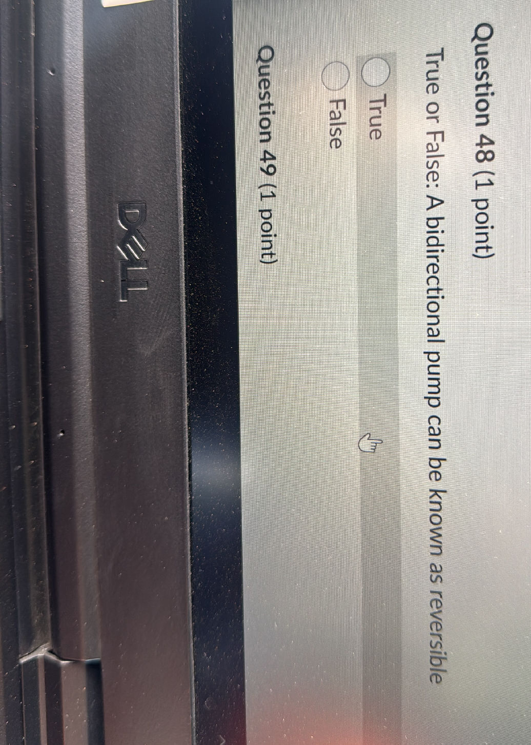 Question 48 (1 point) True or False: A | StudyX
