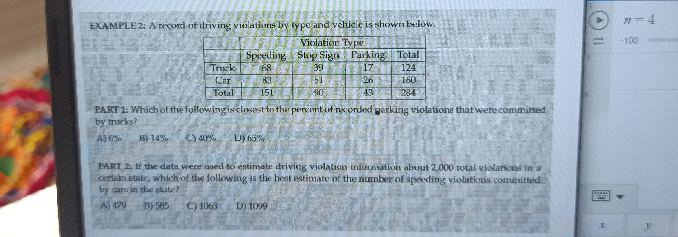 EXAMPLE 2: A record of driving violations by | StudyX