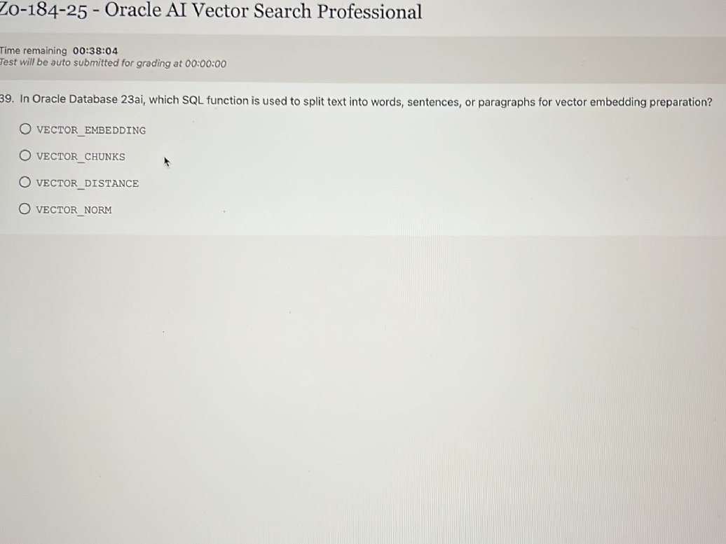 39. In Oracle Database 23ai, which SQL | StudyX