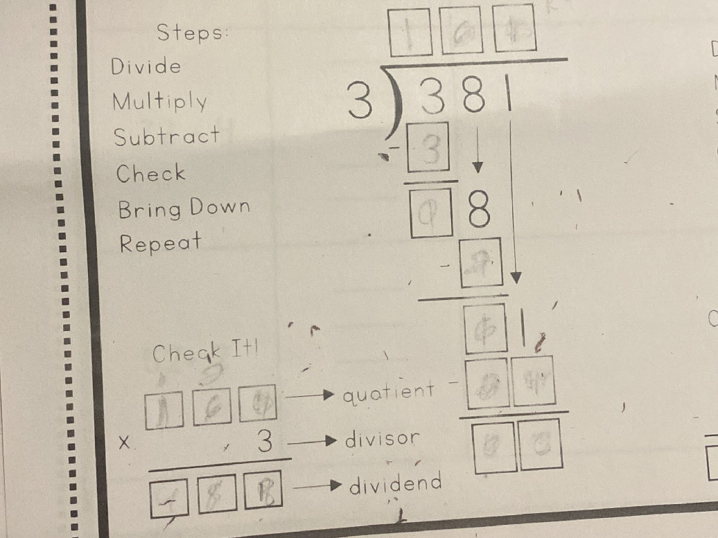 The image shows a long division problem | StudyX