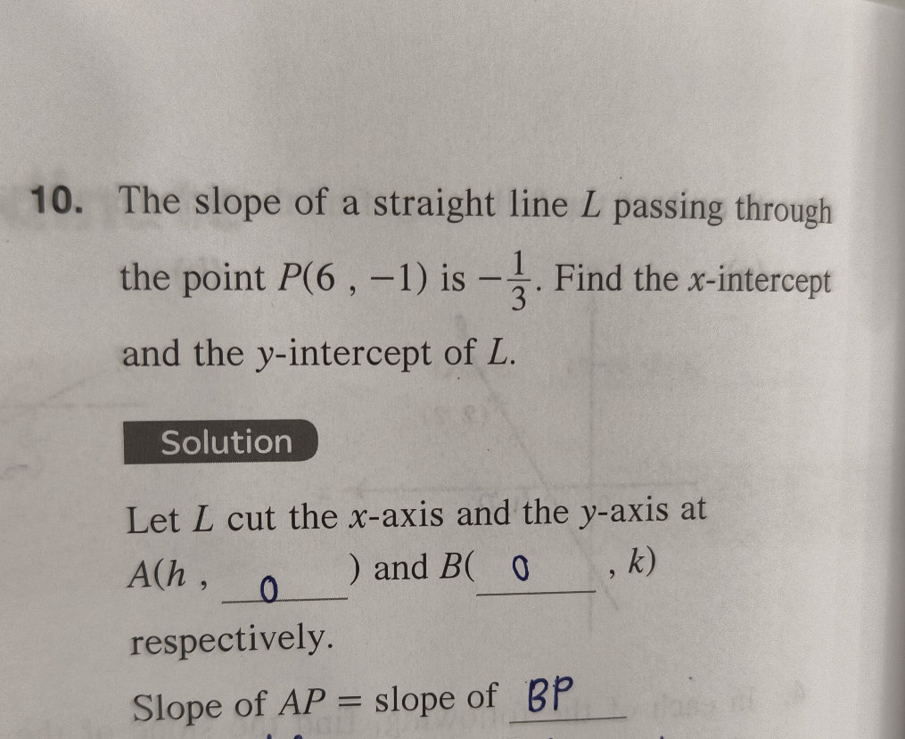 10. The slope of a straight line $L$ passing | StudyX