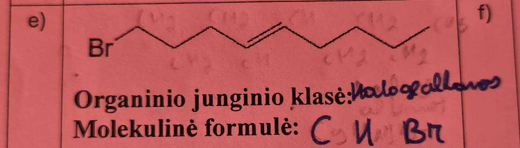 e) [Skeletal structure of an organic | StudyX