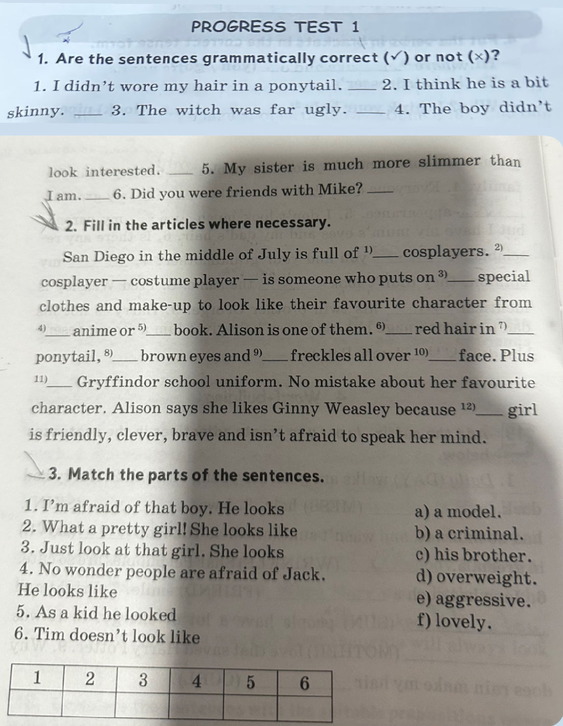 1. Are the sentences grammatically correct | StudyX