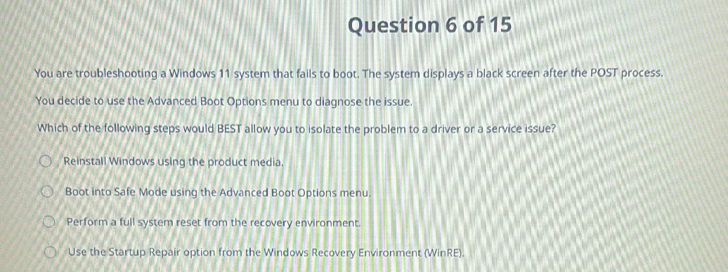 You are troubleshooting a Windows 11 system | StudyX