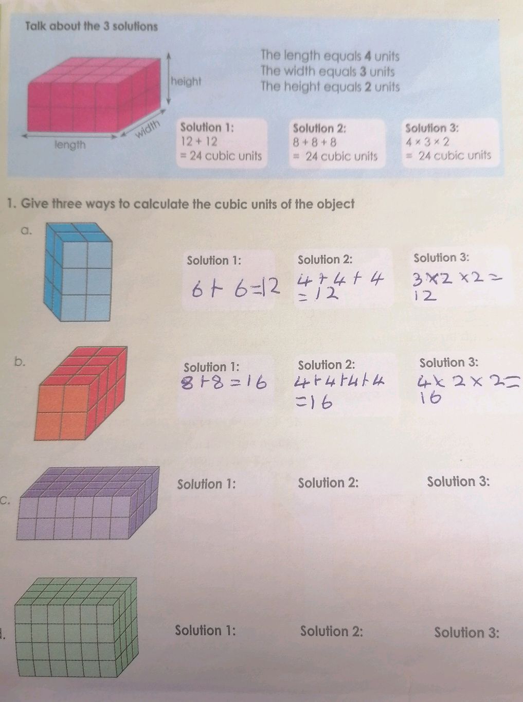 1. Give three ways to calculate the cubic | StudyX