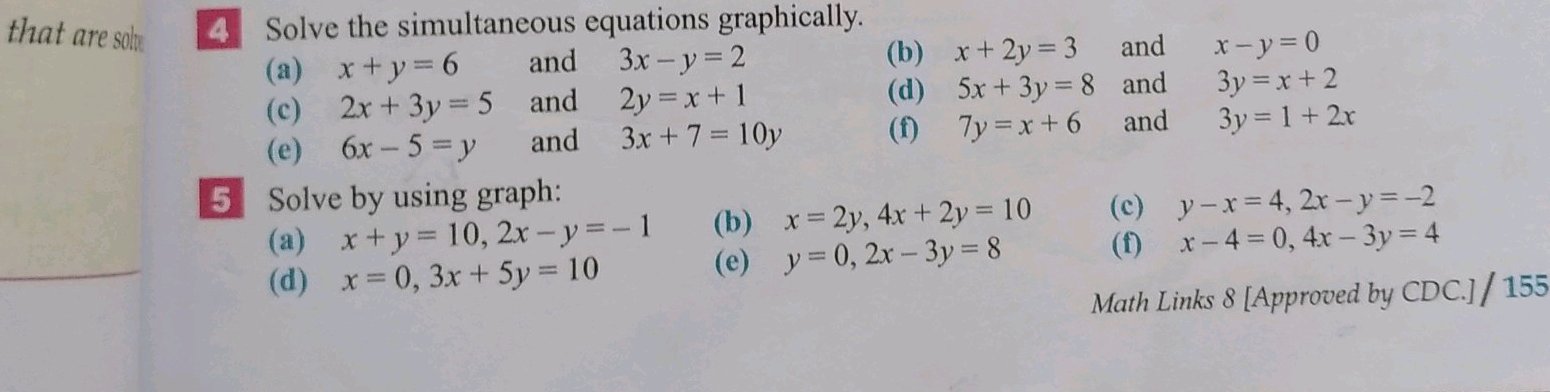 4 Solve the simultaneous equations | StudyX