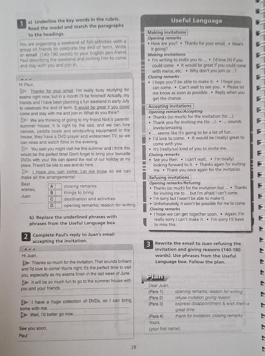 1 a) Underline the key words in the rubric. | StudyX