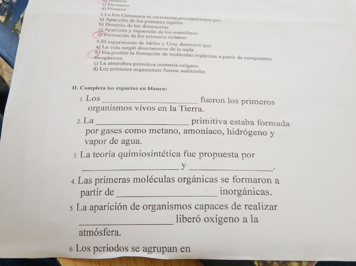 5. La Era Cenozoica se caracteriza | StudyX