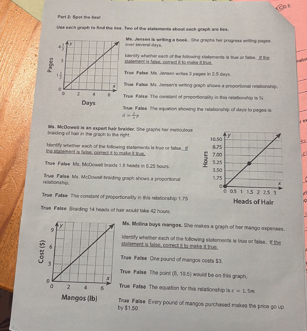Part 2: Spot the lies! Use each graph to | StudyX
