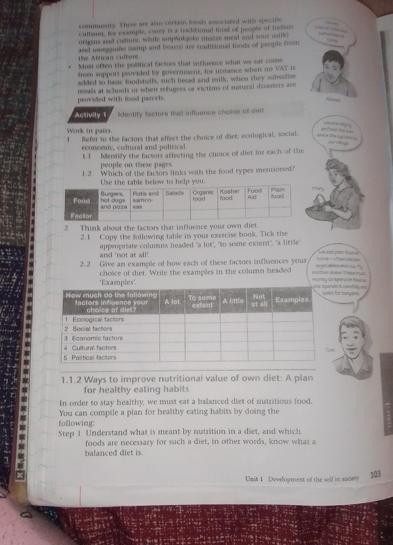 Activity 1 Identify factors that influence | StudyX
