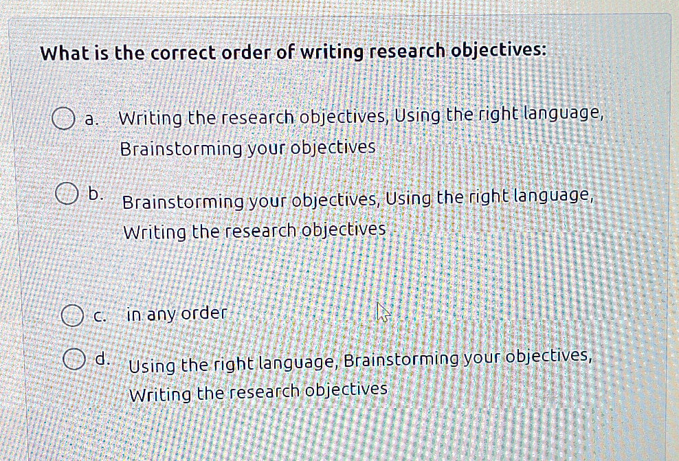 What is the correct order of writing | StudyX