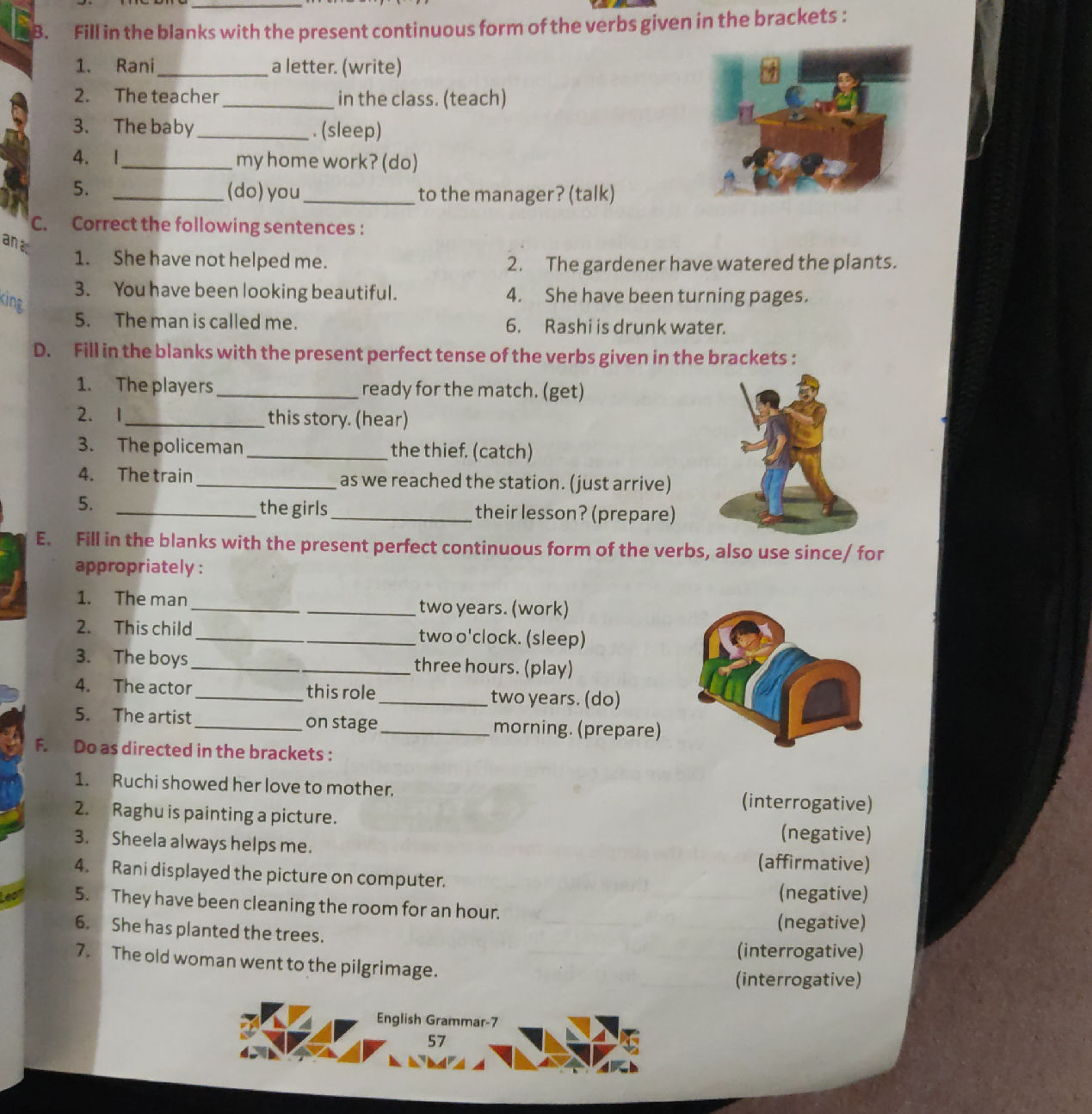 Correct the following sentences : 1. She | StudyX