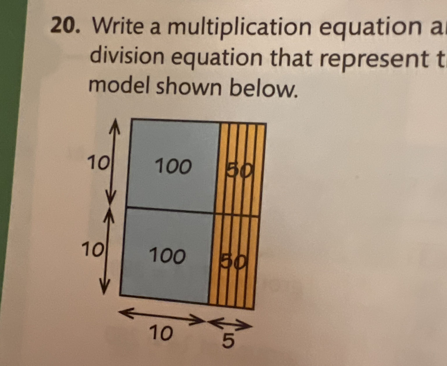 20. Write a multiplication equation and a | StudyX
