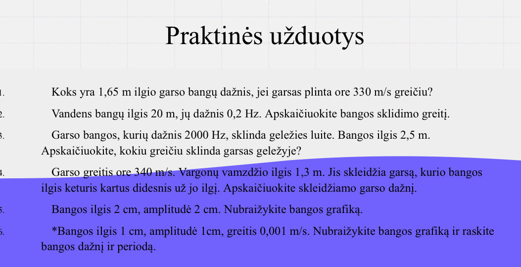 Koks yra 1,65 m ilgio garso bangų dažnis, | StudyX