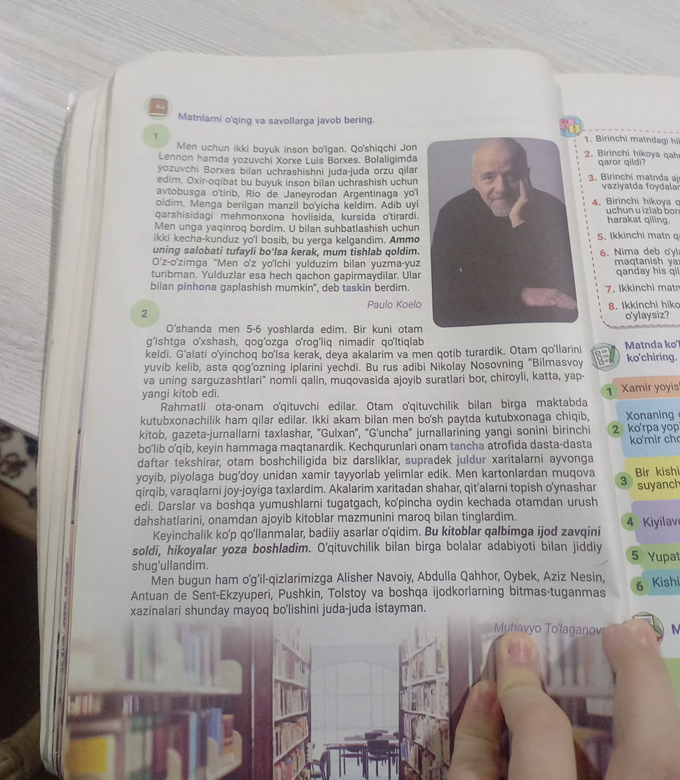 Matnlarni o'qing va savollarga javob bering. | StudyX