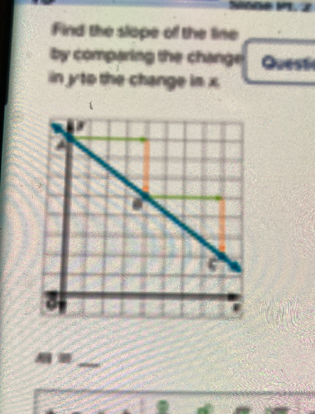 Find the slope of the line by comparing the | StudyX