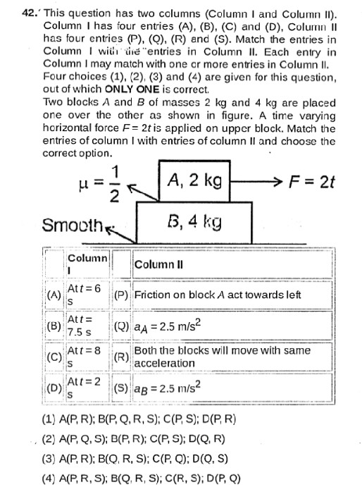 This question has two columns (Column I and | StudyX