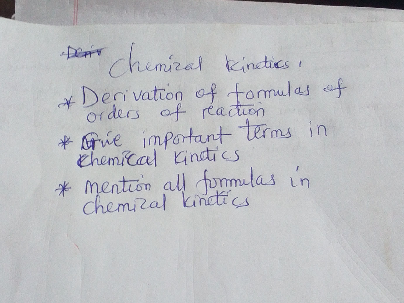 Chemical kinetics * Derivation of formulas | StudyX