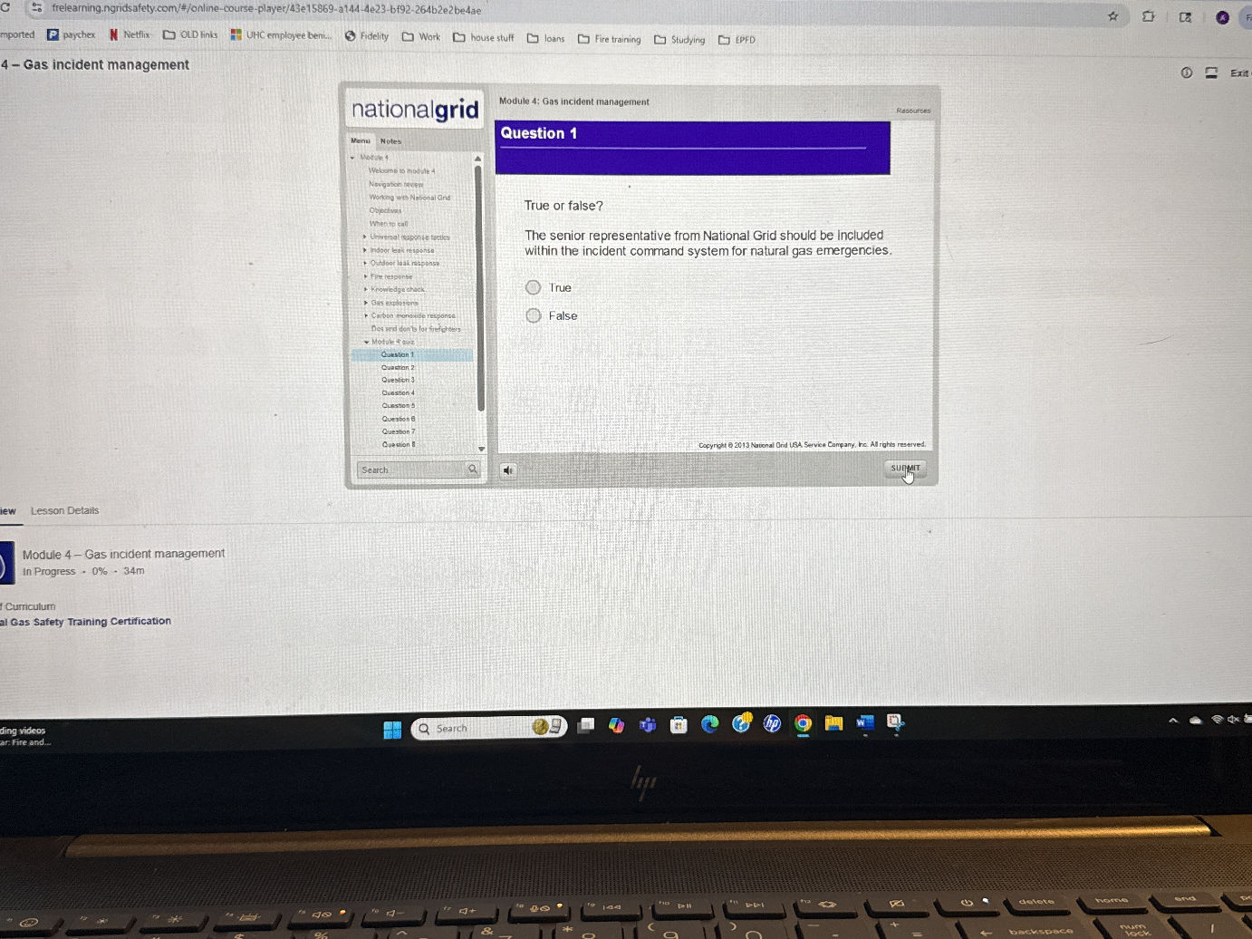 True or false? The senior representative | StudyX