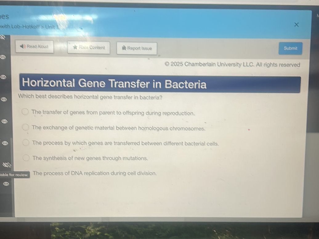 Horizontal Gene Transfer in Bacteria Which | StudyX