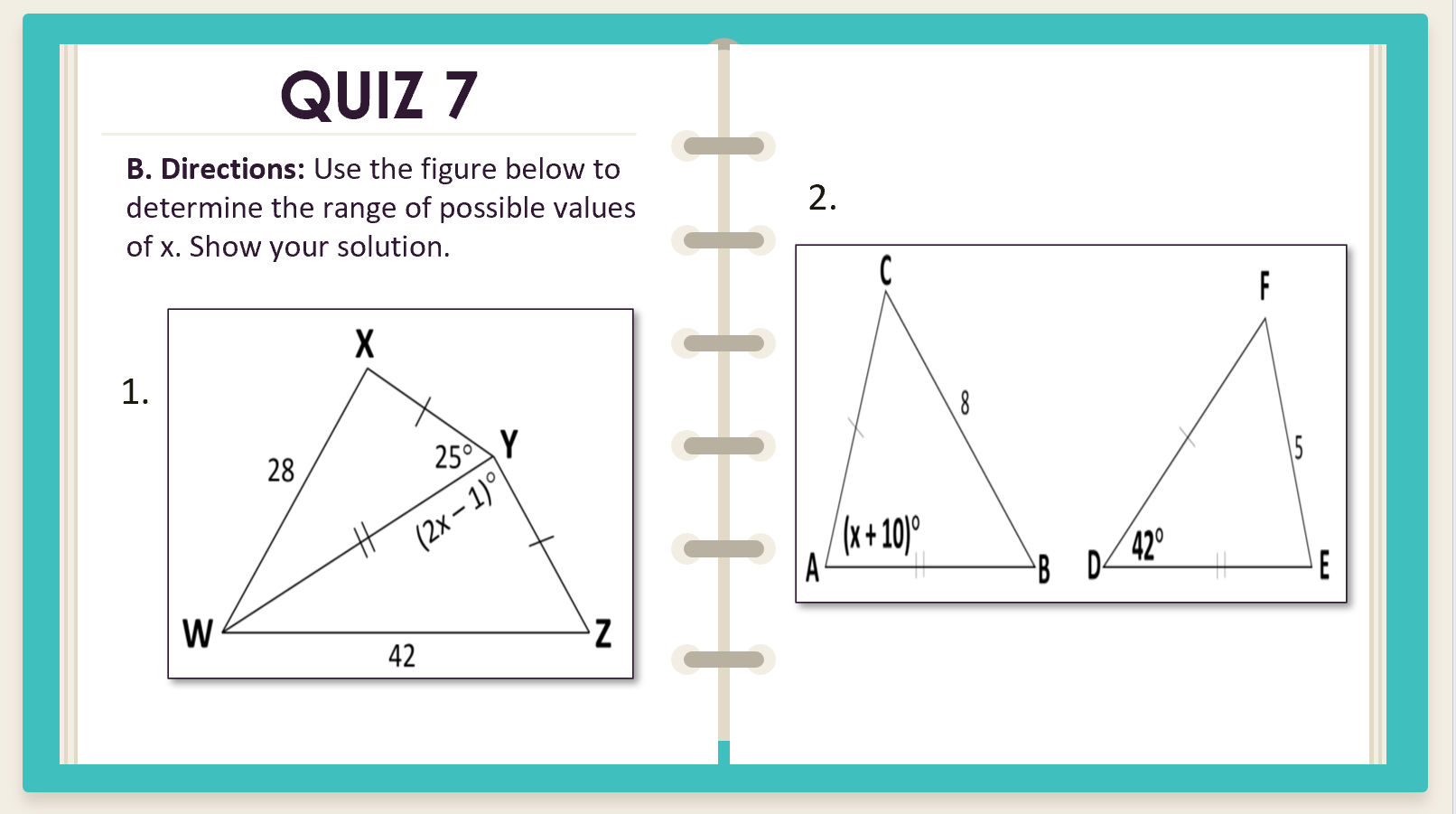 B. Directions: Use the figure below to | StudyX